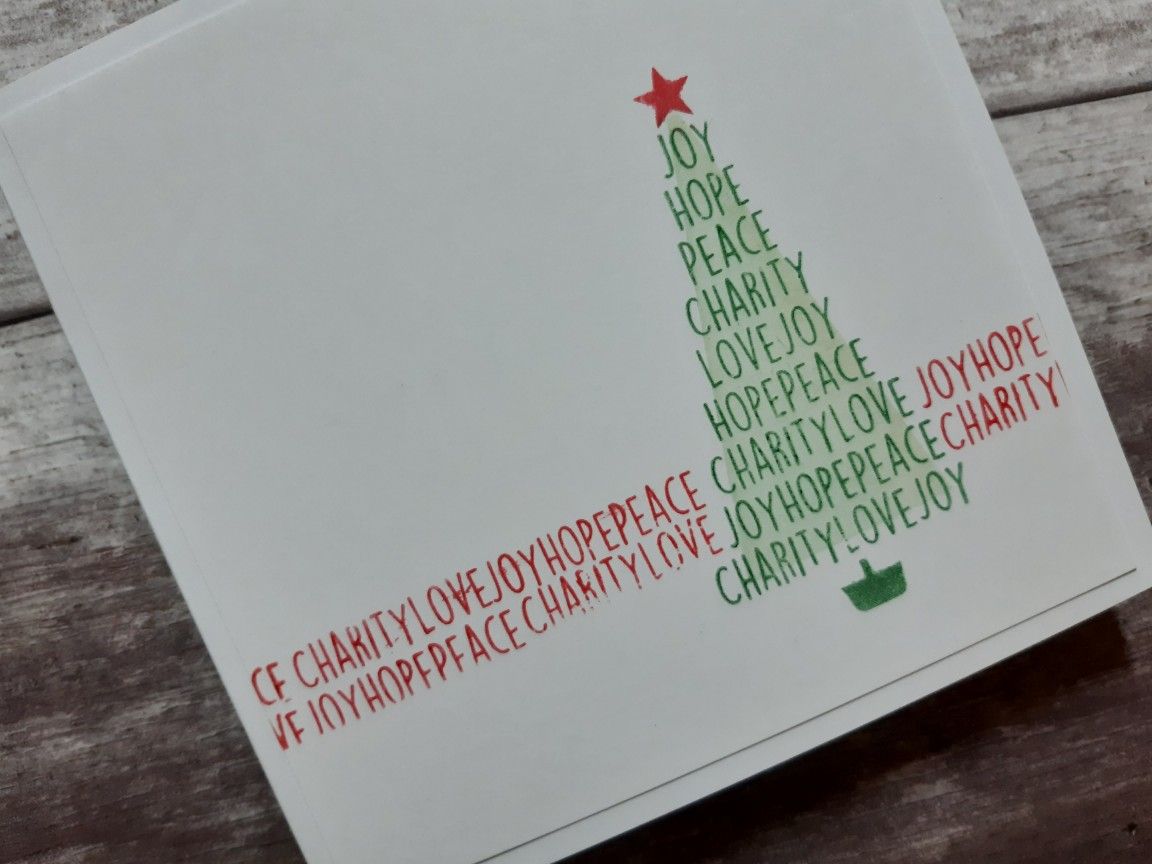 Words Christmas tree – Deborah's Crafty Blog