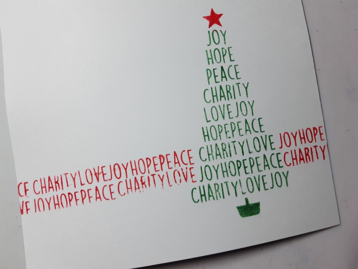 Words Christmas tree – Deborah's Crafty Blog