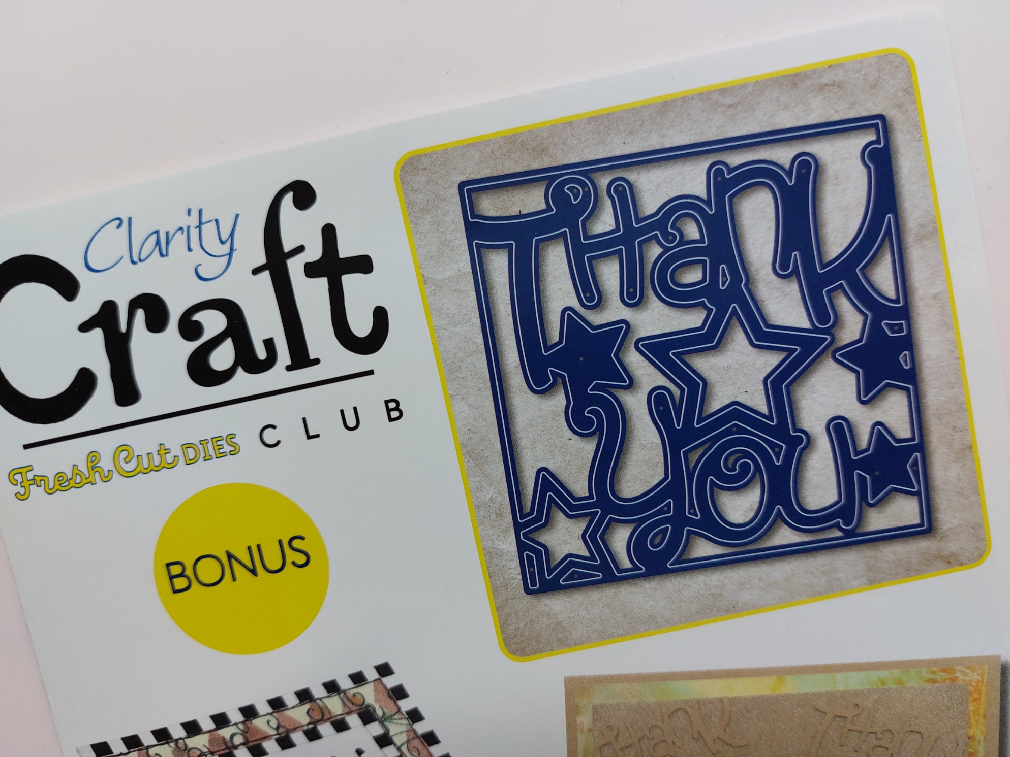 Clarity craft club lookback – thank you aperture die – Deborah's Crafty Blog