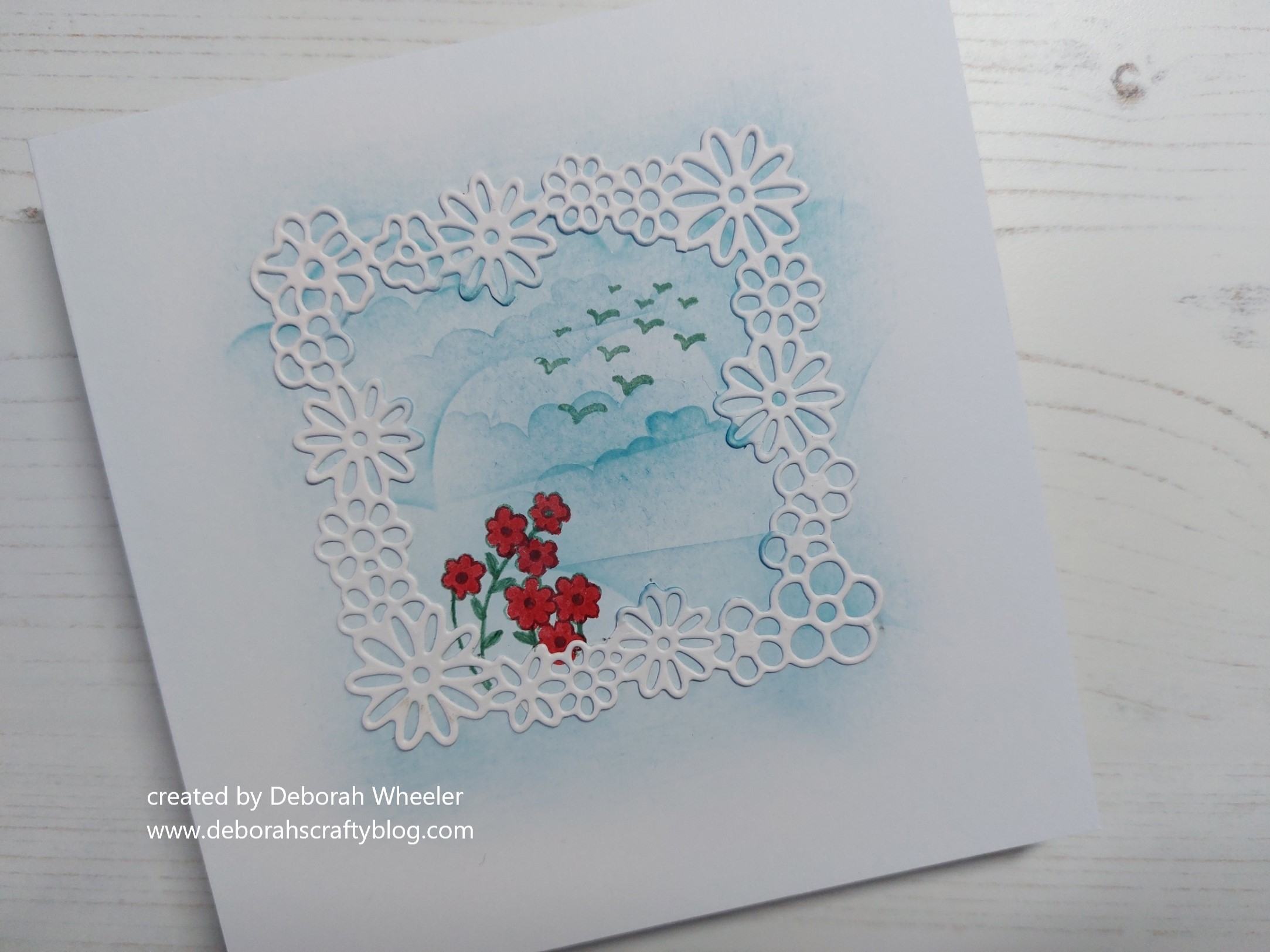Clarity Craft Club lookback – flower frame die – Deborah's Crafty Blog