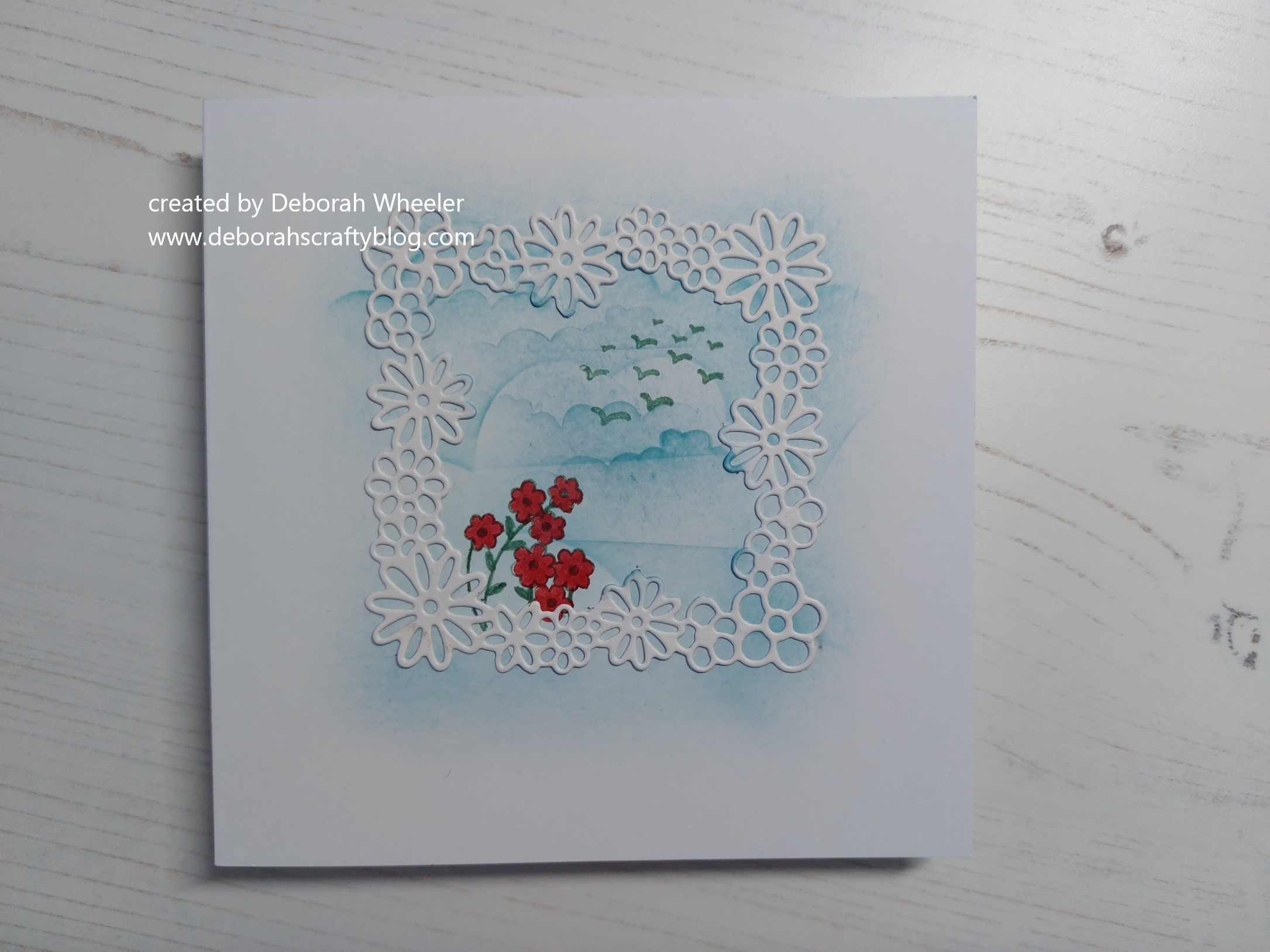 Clarity Craft Club lookback – flower frame die – Deborah's Crafty Blog