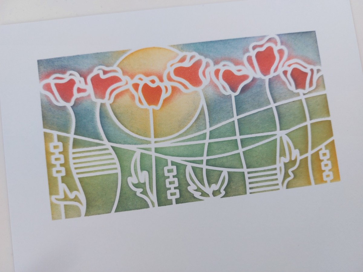 poppy fields stencil – Deborah's Crafty Blog