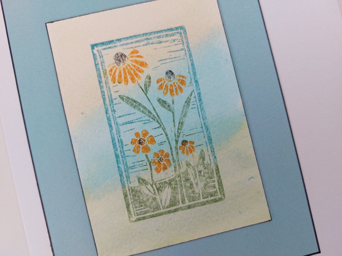 bijou daisy linocut – Deborah's Crafty Blog