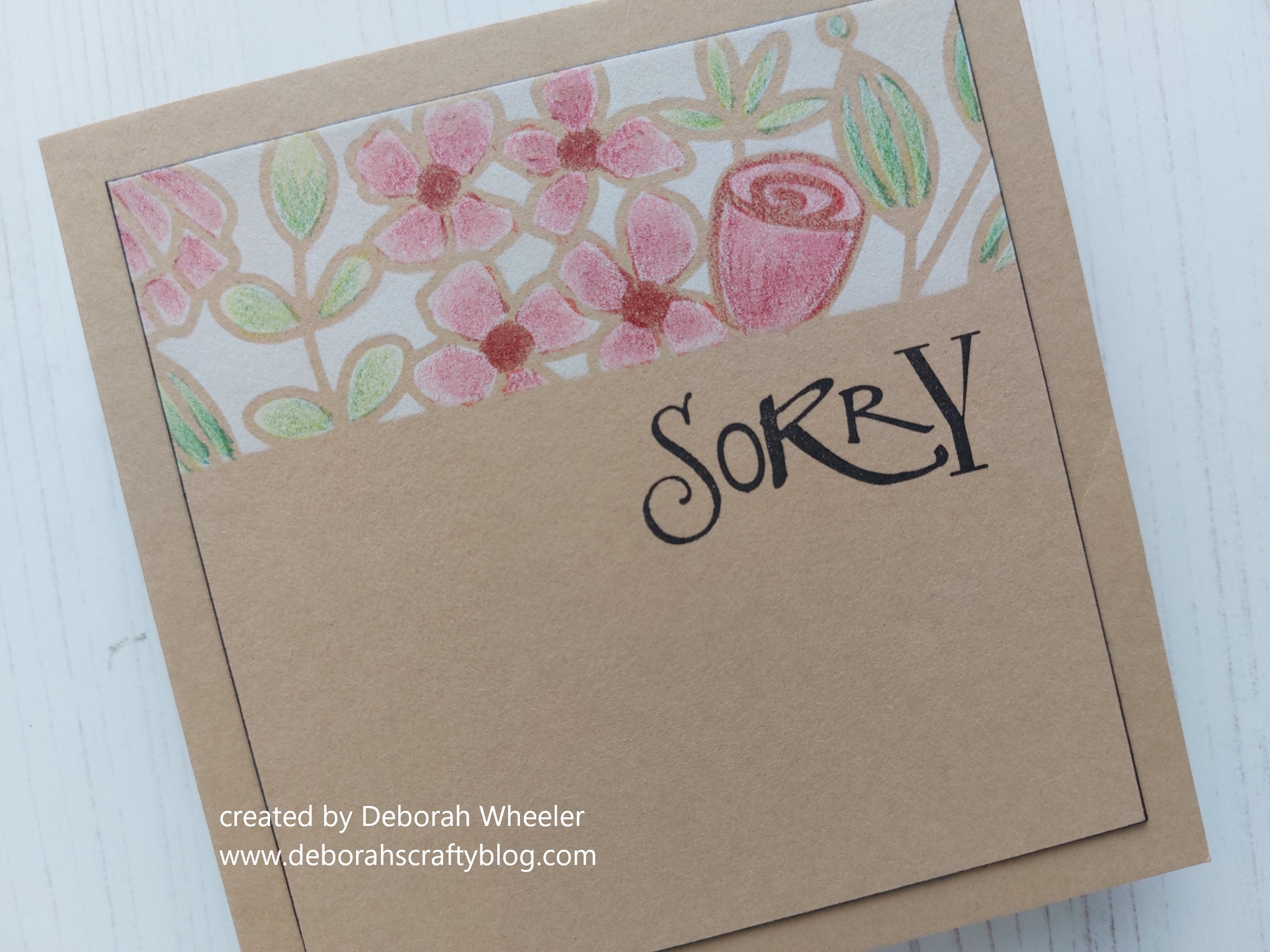 floral sorry – Deborah's Crafty Blog