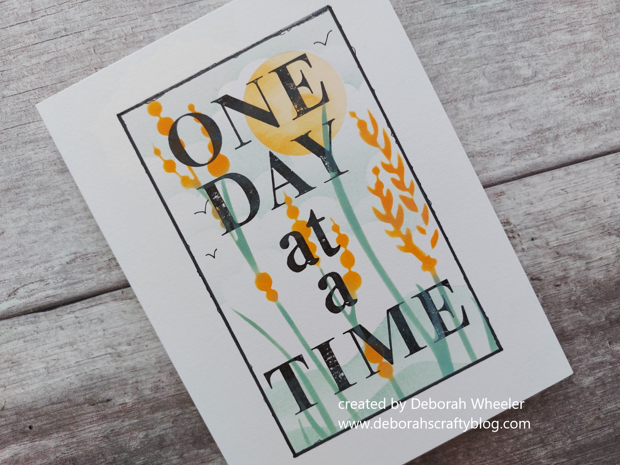 one day quote postcard – Deborah's Crafty Blog