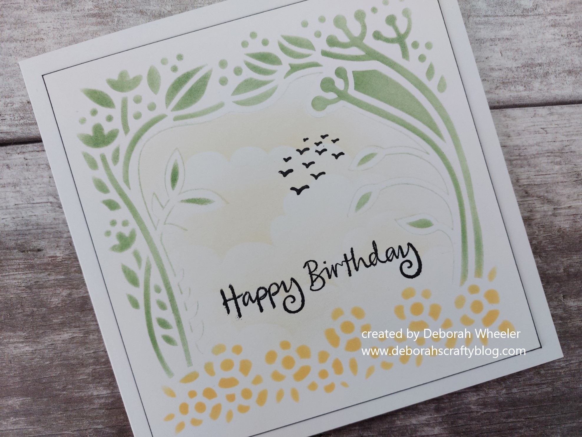 meadow frame stencil – Deborah's Crafty Blog