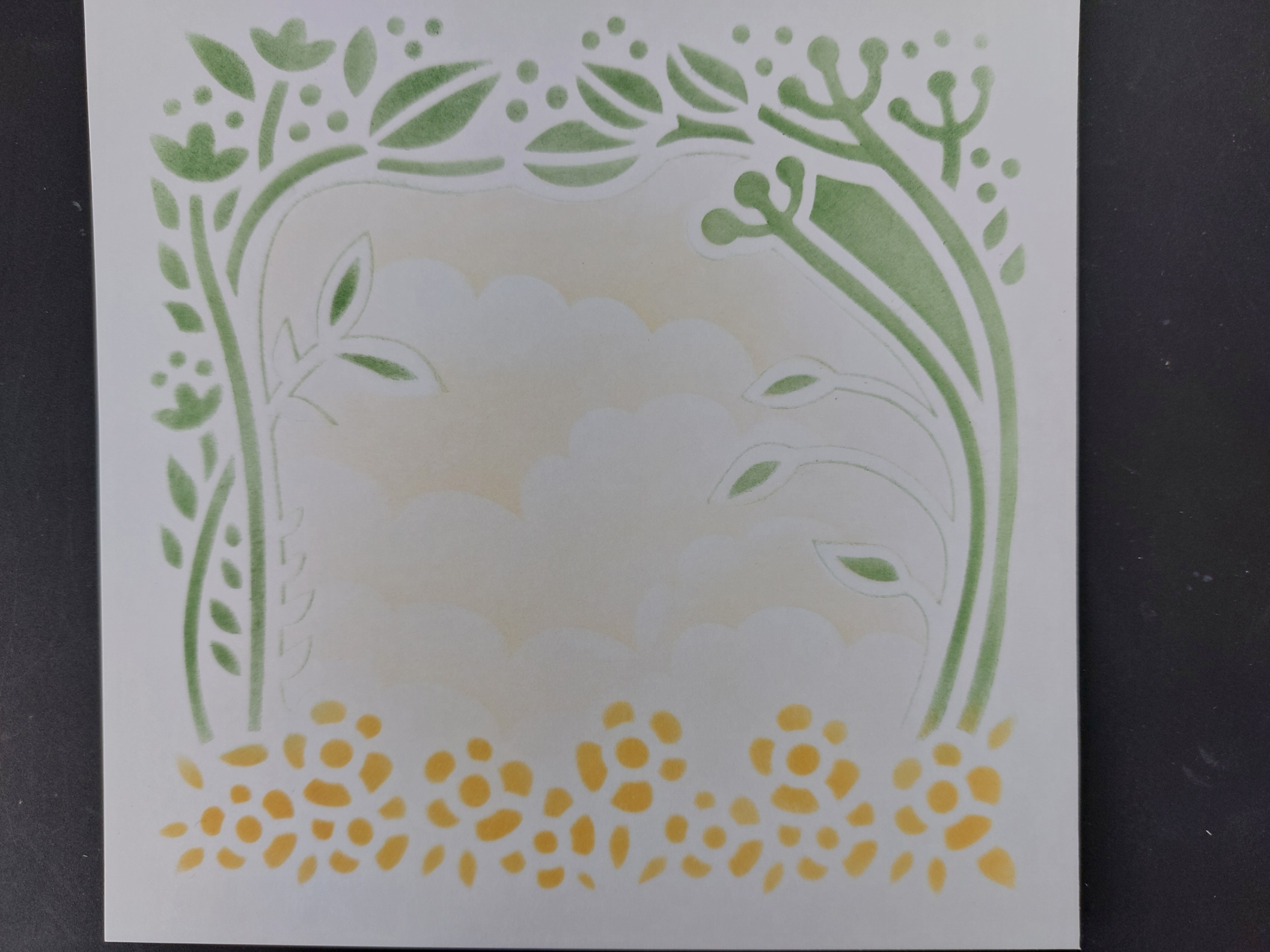 meadow frame stencil – Deborah's Crafty Blog