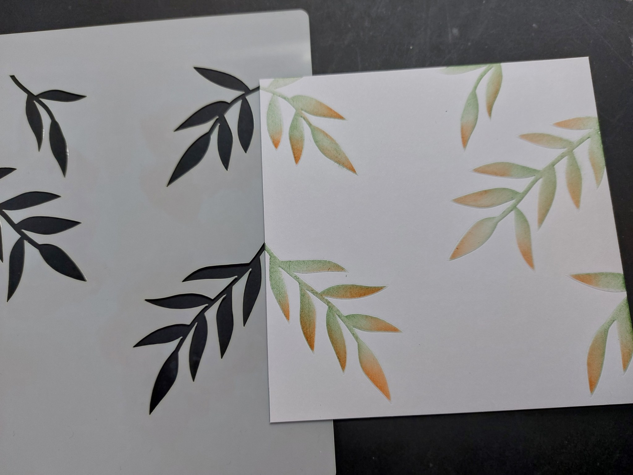 leafy overlay stencils – Deborah's Crafty Blog