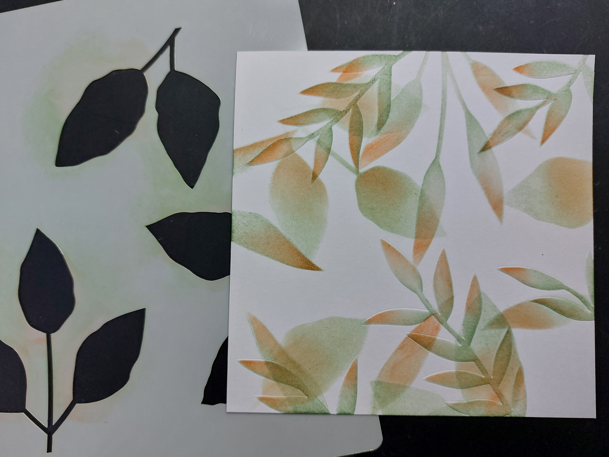 leafy overlay stencils – Deborah's Crafty Blog