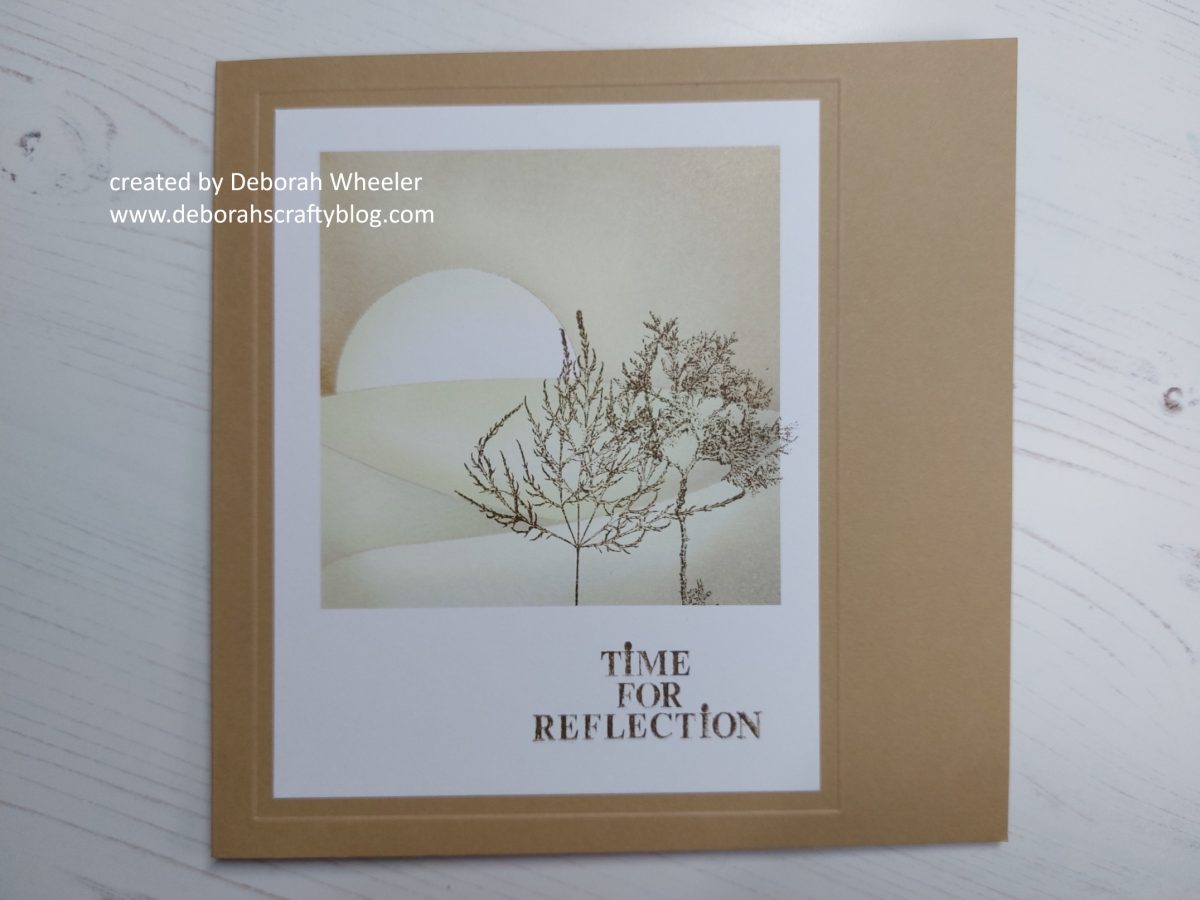 time for reflection – Deborah's Crafty Blog