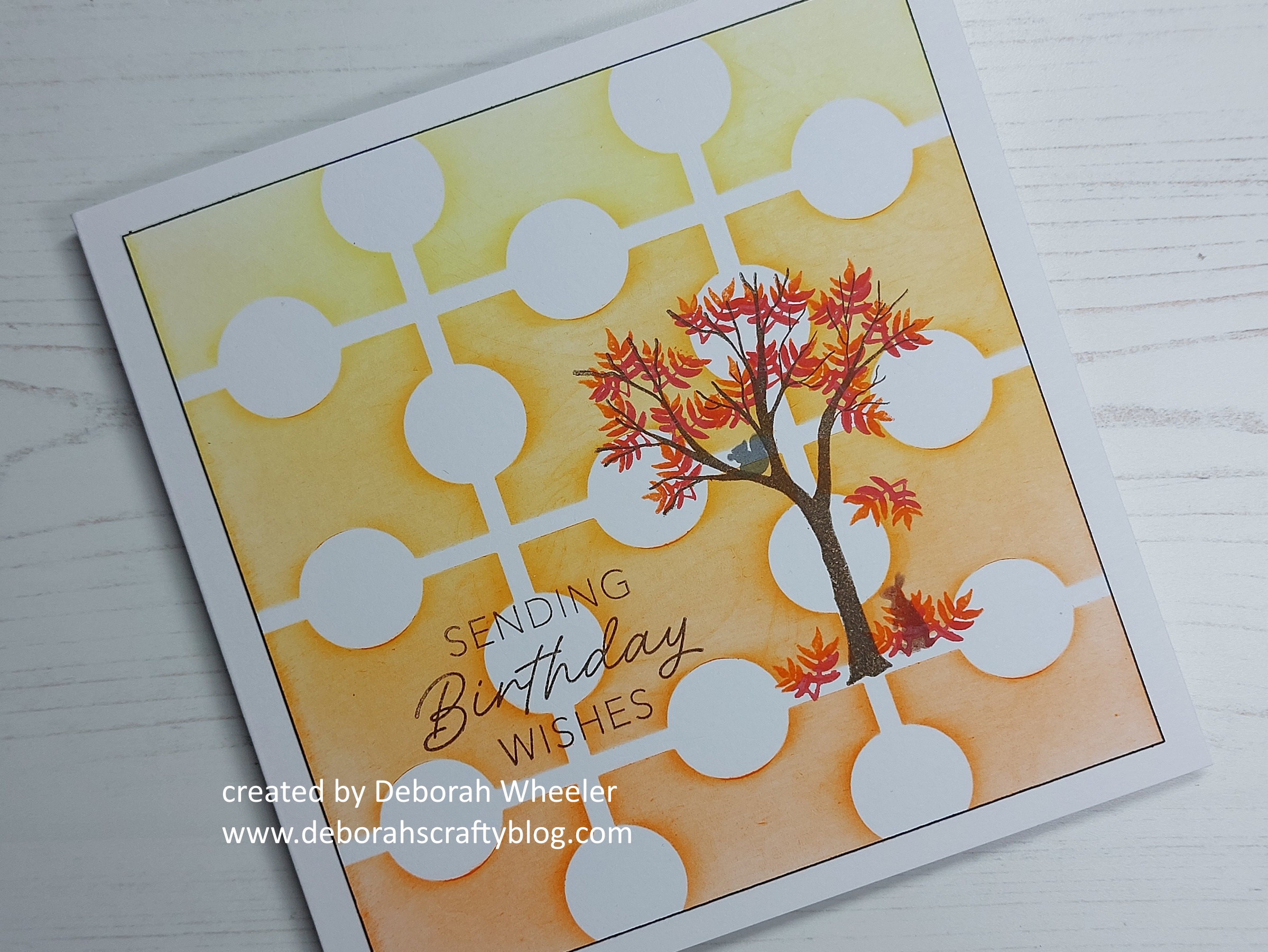 Clarity Craft Club stencil #136 – square framework – Deborah's Crafty Blog