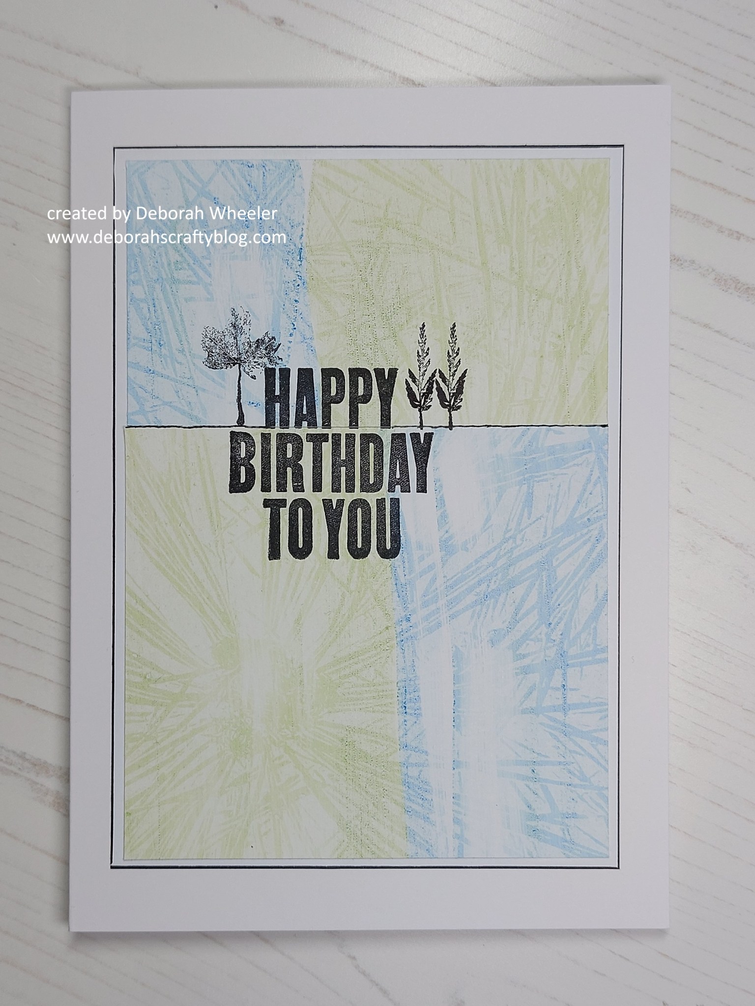 Leafy BOW-WOB birthday – Deborah's Crafty Blog