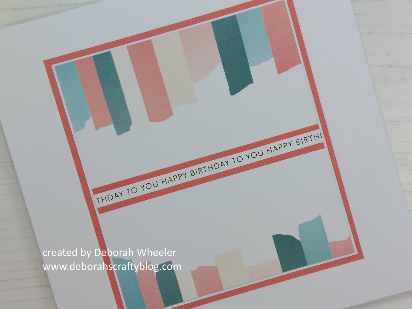 Fabric strips card – Deborah's Crafty Blog