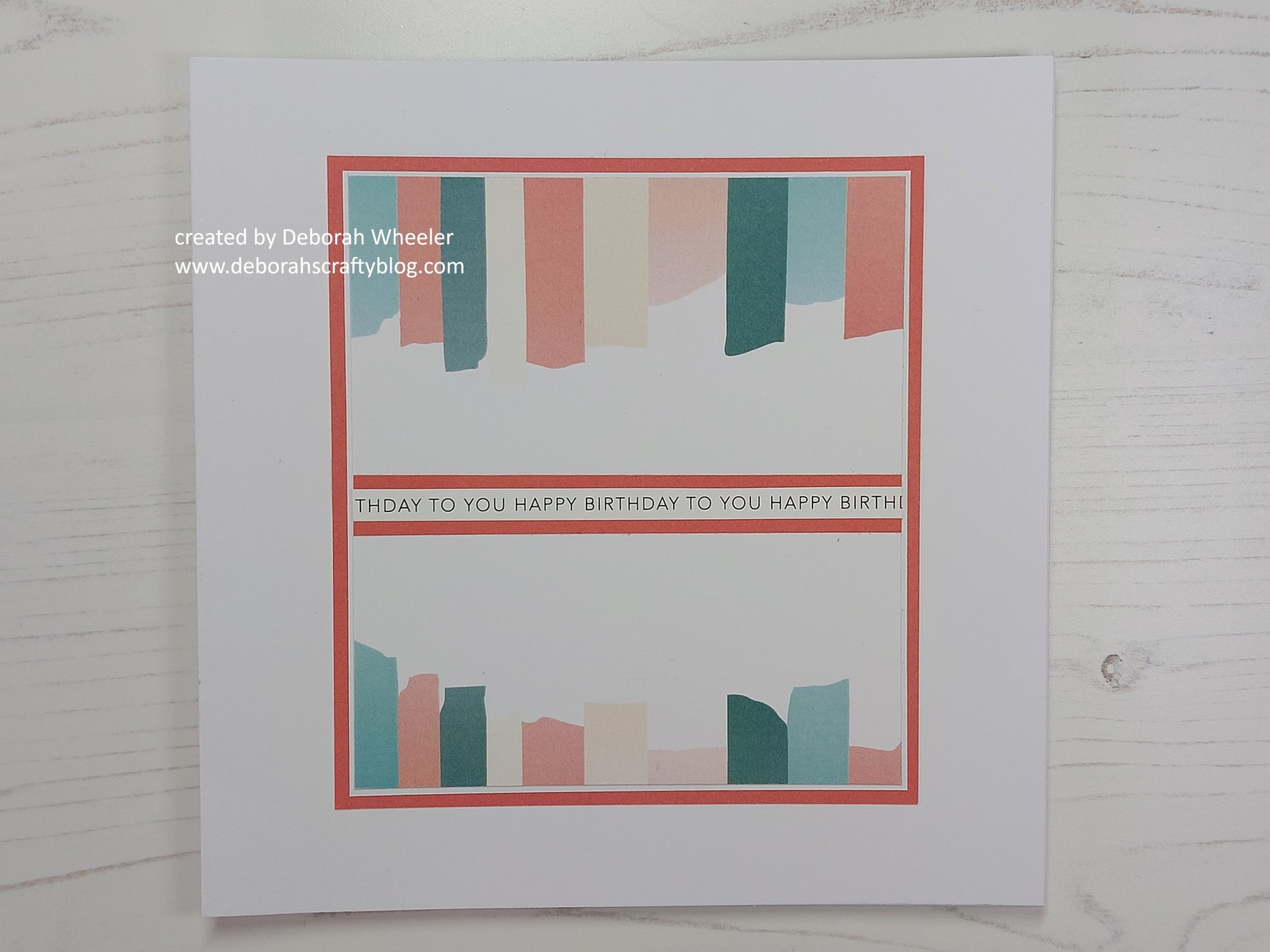 Fabric strips card – Deborah's Crafty Blog
